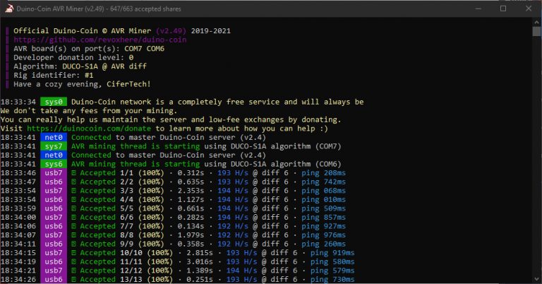 Mining Cryptocurrency using Arduino (DuinoCoin) - CiferTech